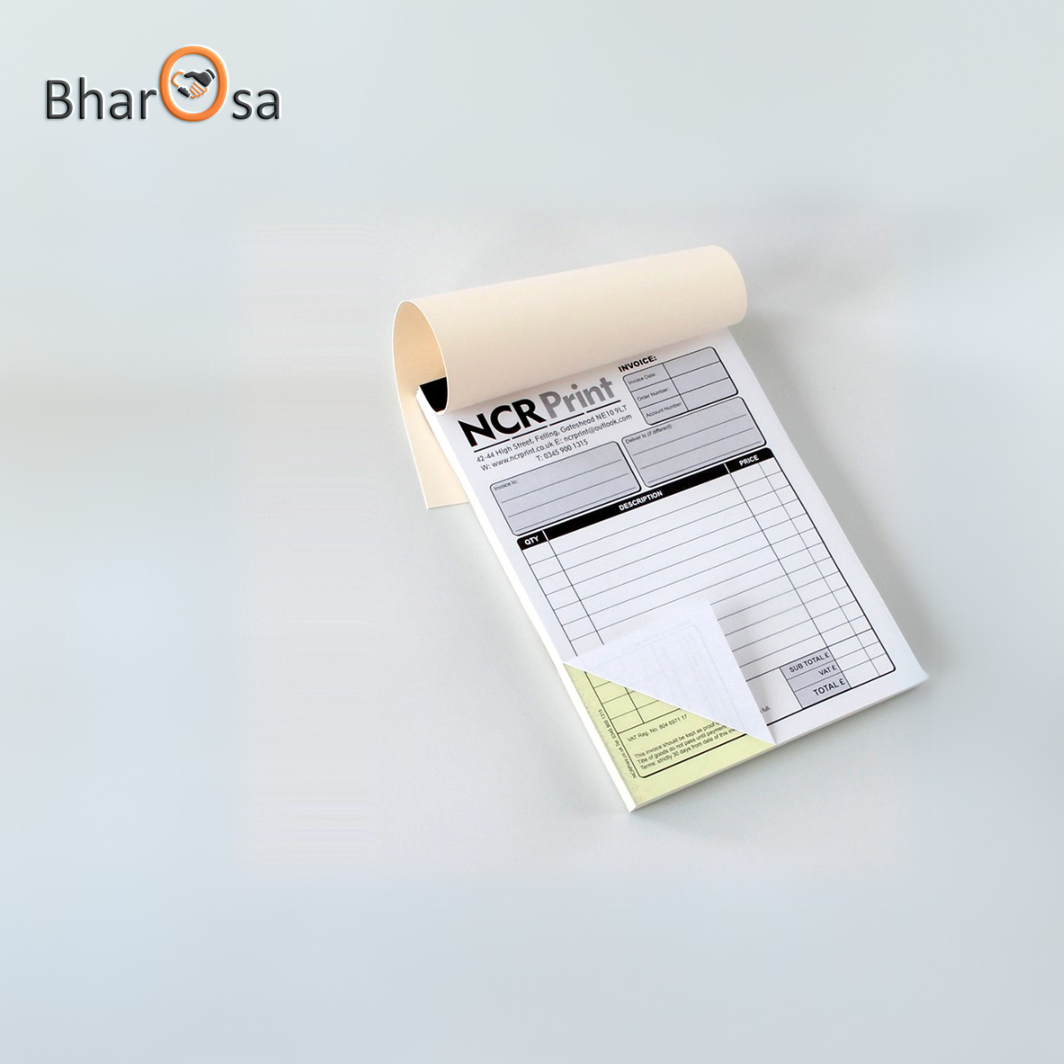NCR Carbonless Bill Book Duplicate 4.5x5.75 Inch | Duplicate Type – Bharosa